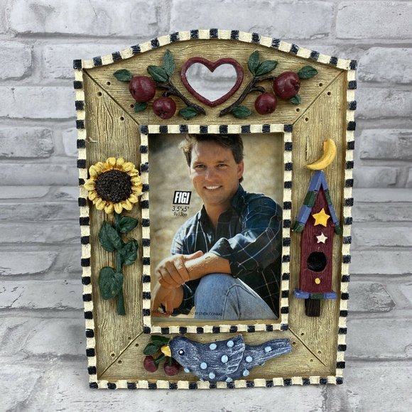 Figi | Accents | Figi Birdhouse Sunflower Picture Frame 35x5 Stand Up ...
